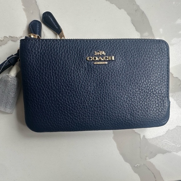 Coach | Bags | Nwt Coach Navy Blue Wristlet | Poshmark